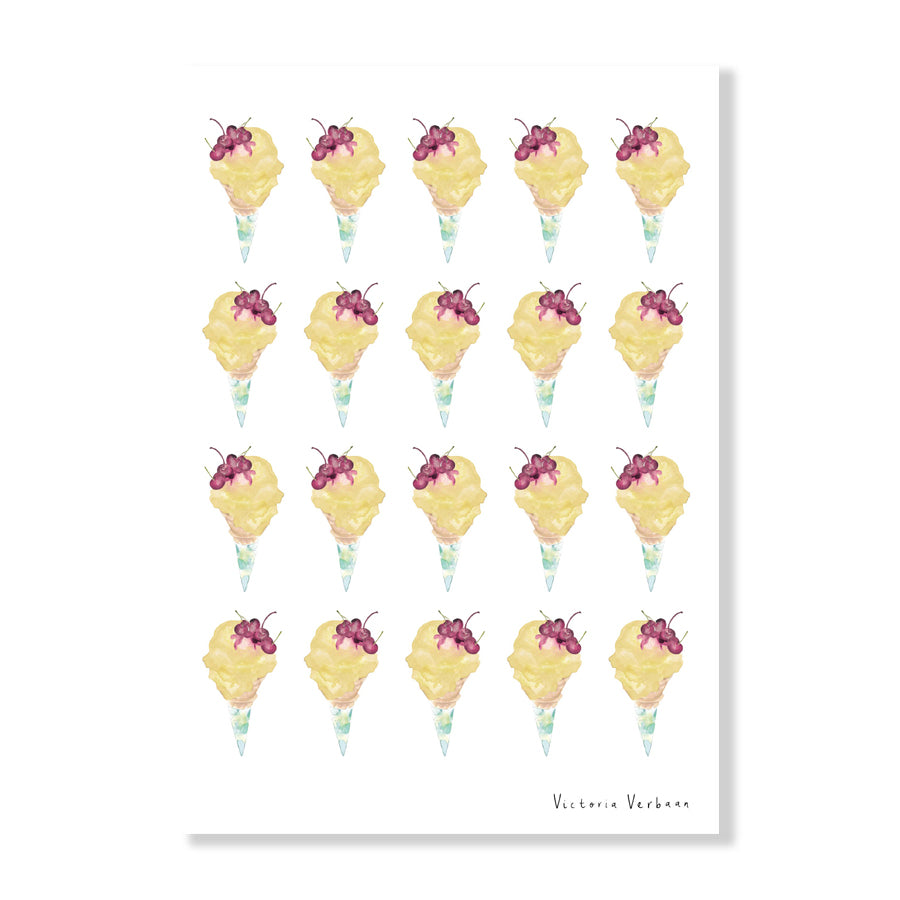 Ice Cream A to B | Poster Print – Victoria Verbaan